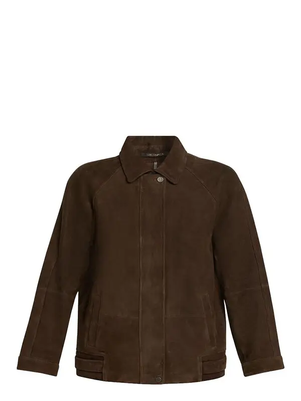 Kobi Halperin Raglan-sleeve Suede Jacket - Espresso
