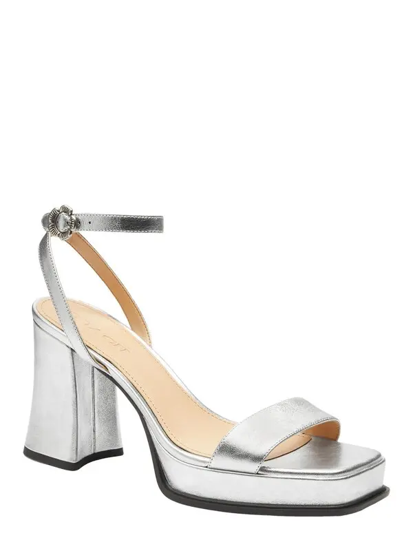 COACH Tea Rose Platform Sandal - Silver