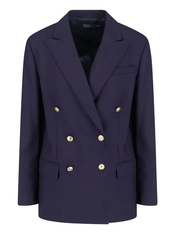 Polo Ralph Lauren Double-breasted Wool Blazer - Blue