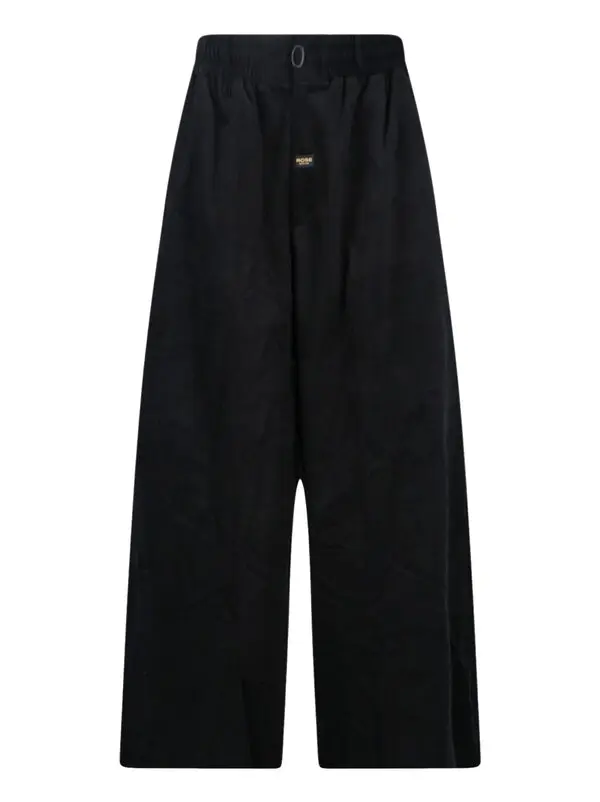 Martine Rose Ribbed Wide Leg Pants - Black