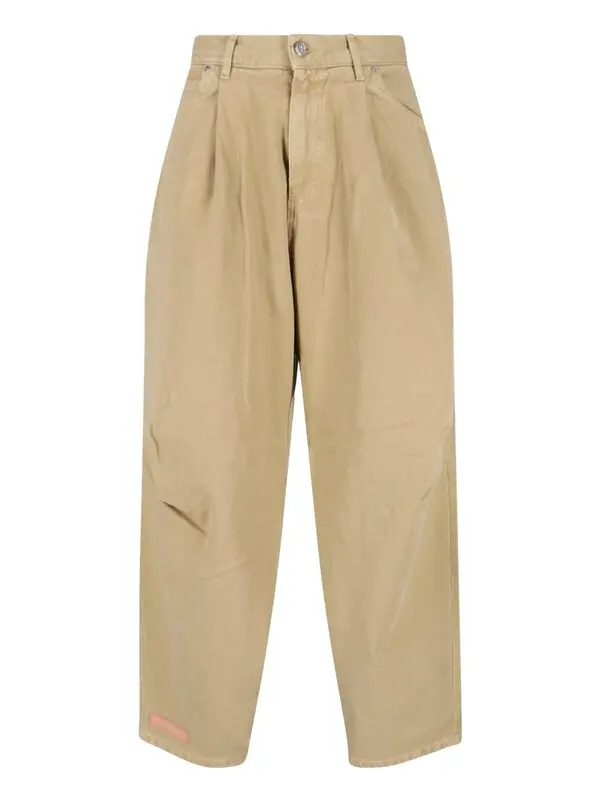 PDF Fat Angelo Wide Leg Jeans - Beige