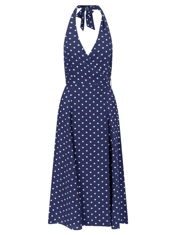 P.a.r.o.s.h Polka Dot Maxi Dress - Blue