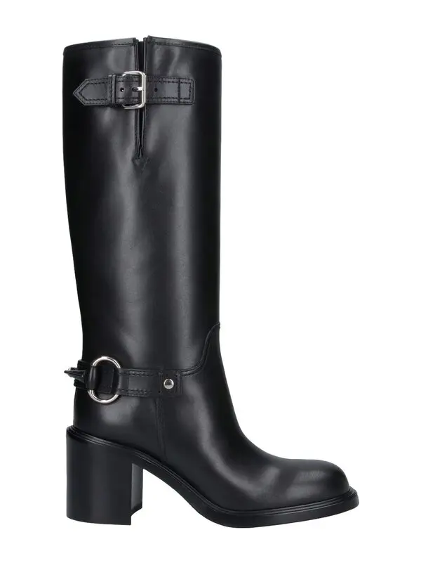 Gucci Horsebit Leather Boots - Black