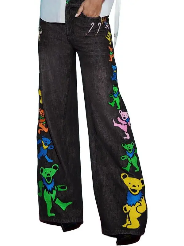 Alice + Olivia A+o X Grateful Dead Amazing Jean - Charcoal