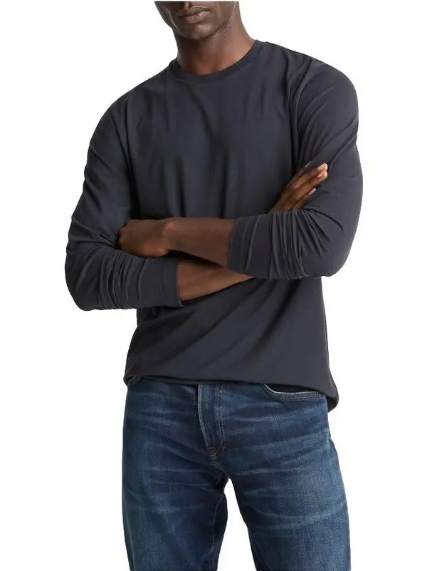Vince Triblend Jersey Long-sleeve T-shirt - Blue