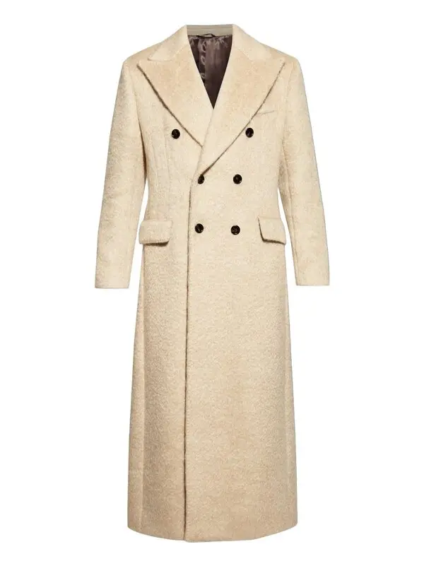 Dolce & Gabbana Double-breasted Boucle Coat - Beige