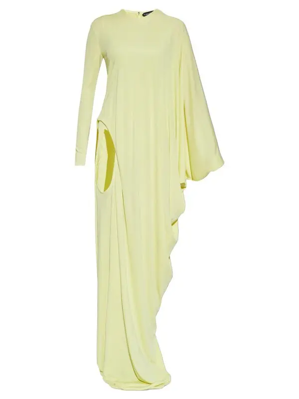 TOM FORD Long Dress With Asymmetrical Sleeve - Yellow