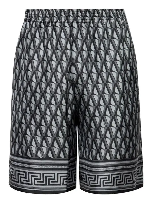 Versace Silk Shorts - Grey