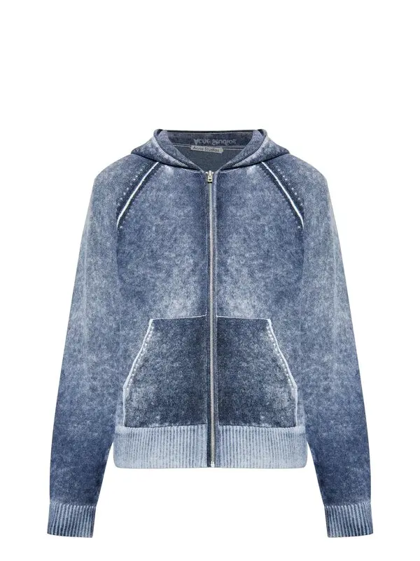 Acne Studios Hooded Zip-up Jacket - Blue