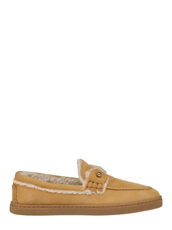 CHRISTIAN LOUBOUTIN Chambeliboat Suede Boat Shoes - Brown