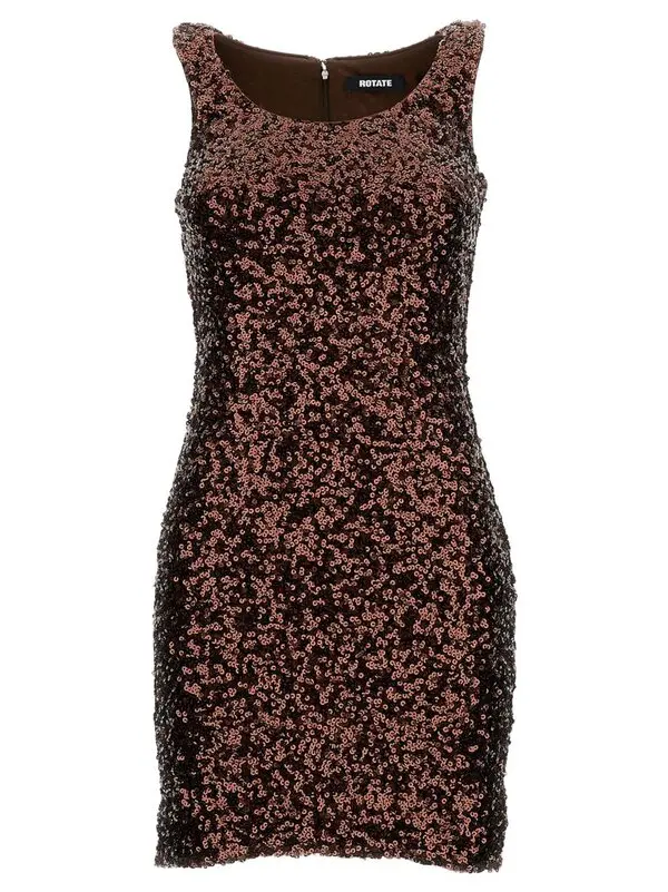 ROTATE BY BIRGER CHRISTENSEN Sequin Embellished Midi Dress - Multicolor
