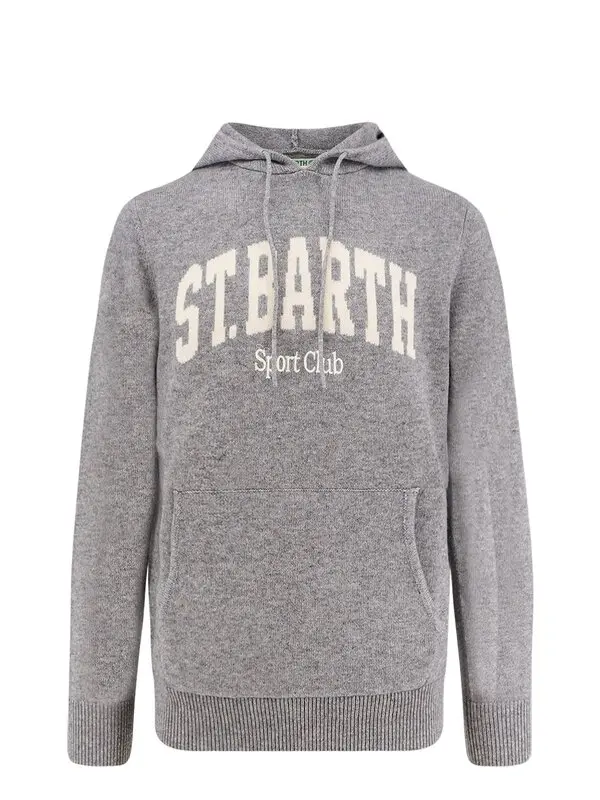 MC2 SAINT BARTH Hooded Wool Blend Sweater - Grey