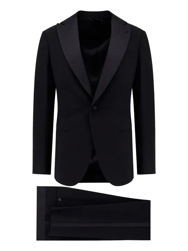 Giorgio Armani Soho Virgin Wool Tuxedo - Black