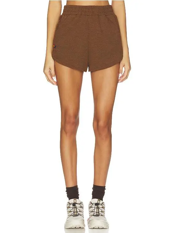 Aviator Nation Essential Club Short - Brown