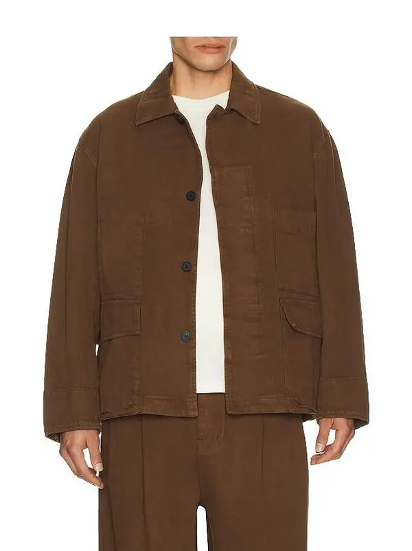 LE17SEPTEMBRE Denim Field Jacket - Brown