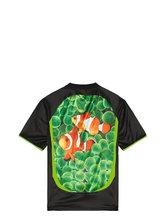 PLEASURES Graphic Soccer Jersey - Black