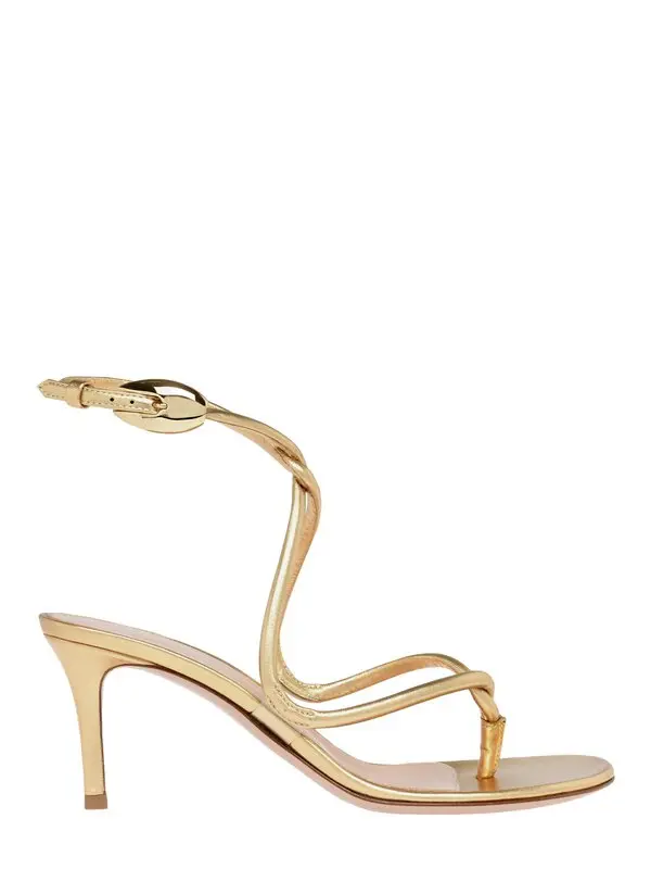 GIANVITO ROSSI Jungle Mamba 70 Thong - Gold - Metallic Nappa