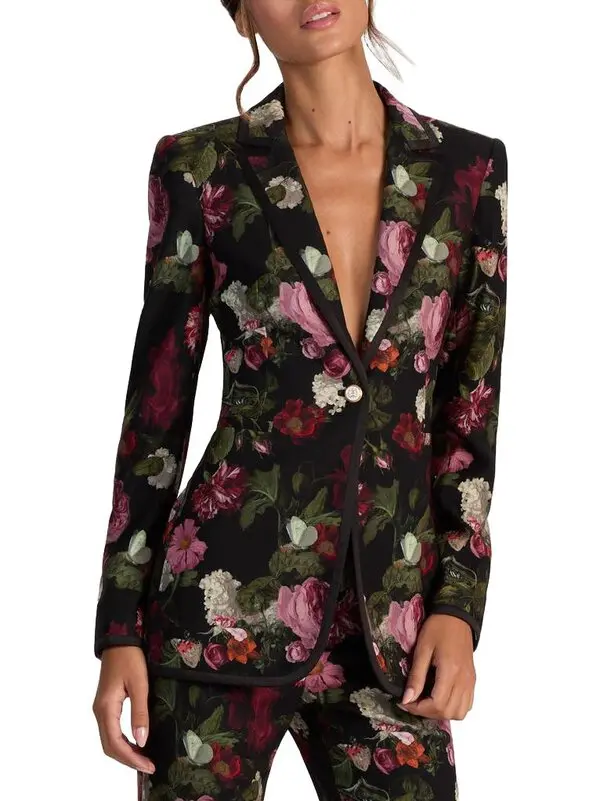 Alice + Olivia Breann Floral Fitted Blazer - Be Still