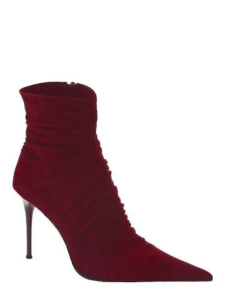 Jeffrey Campbell Pointed Toe Bootie - Wine Suede
