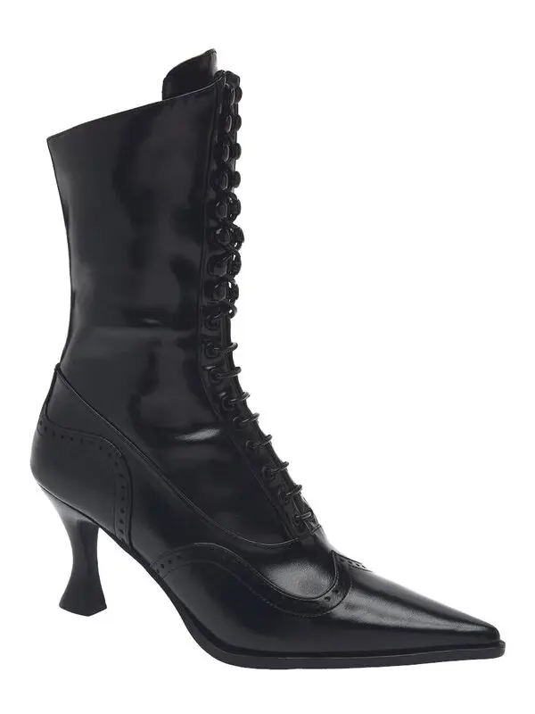 Jeffrey Campbell Pollitt Lace-up Wingtip Boots - Black