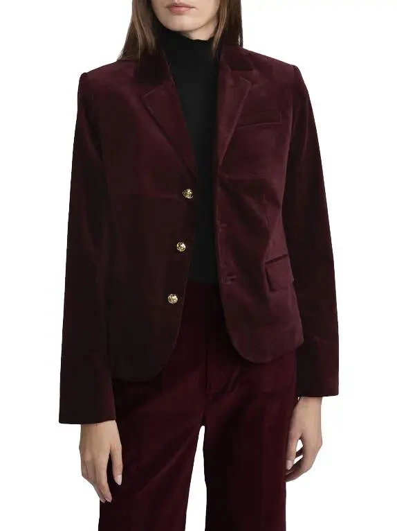 FRAME Velvet Smart Blazer - Cabernet