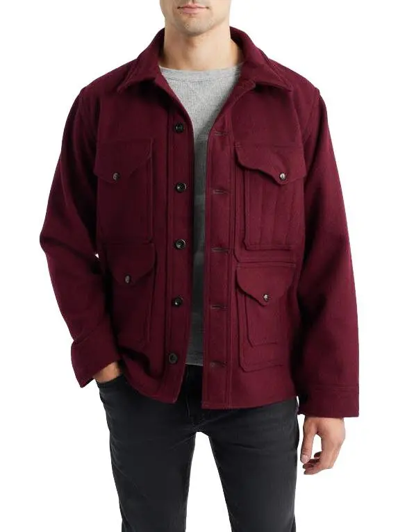 Filson 1940s Mackinaw Cruiser Wool Jacket - Wine