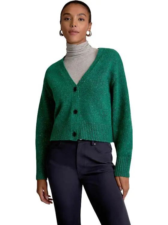M.M.LAFLEUR Delina Confetti Wool Cardigan - Verdant