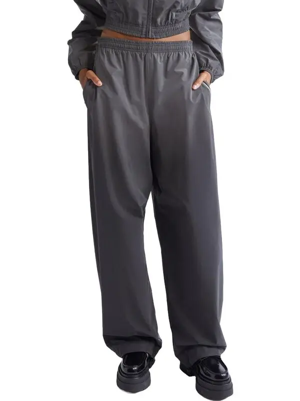 Alexander Wang Gradient Reflective Track Pants - Silver/black