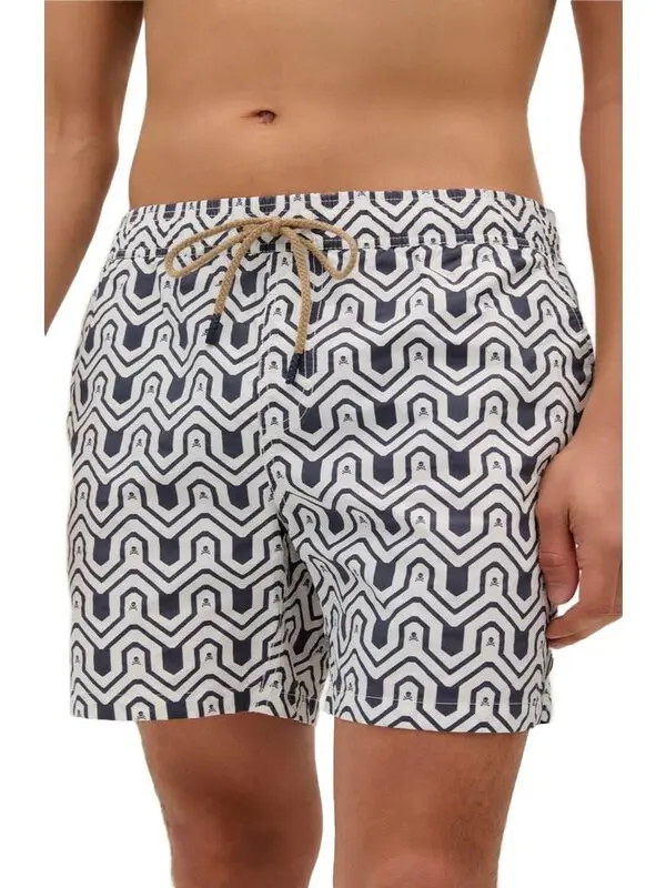 SCALPERS Geometric Swimsuit - Navy