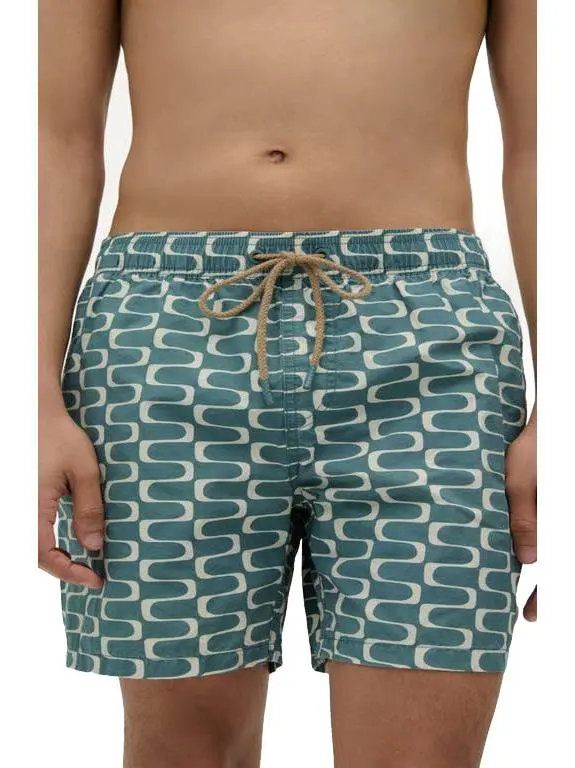SCALPERS Printed Swim Trunks - Duck