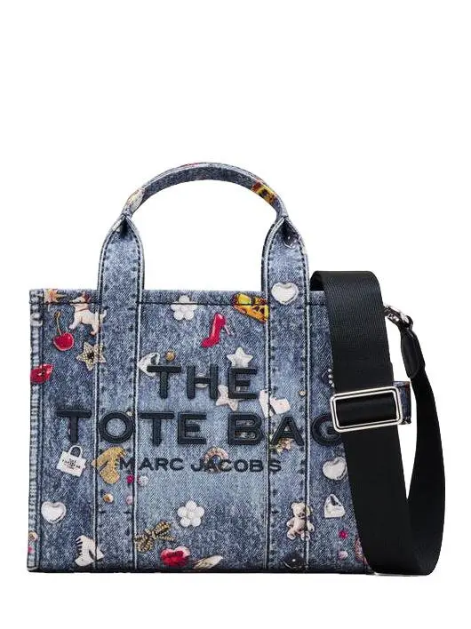 Marc Jacobs The Small Denim Tote - Medium Wash Multi
