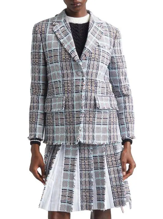 Thom Browne Glen Plaid Tweed Blazer - Seasonal Multi