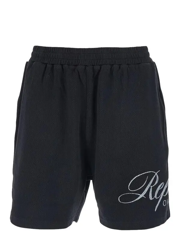 REPRESENT Shorts With Logo Lettering - Black