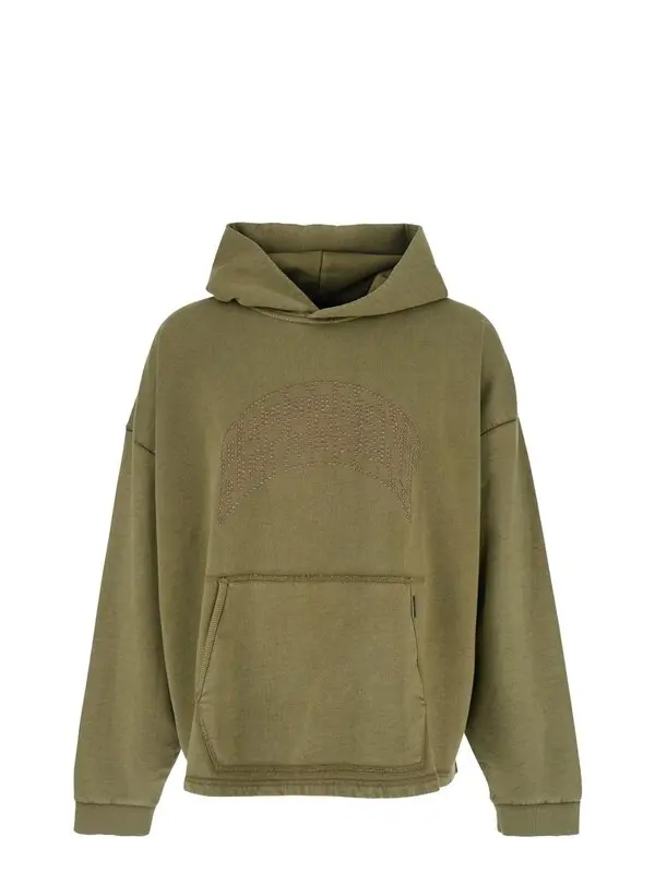 REPRESENT Sweatshirt With Logo And Faded Effect - Green
