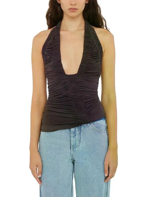 Christopher Esber Orion Ruched Top - Brown
