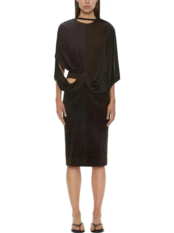 Christopher Esber Collision Cut-out Midi Dress - Brown