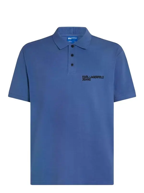 Karl Lagerfeld Logo-detail Polo Shirt - Blue