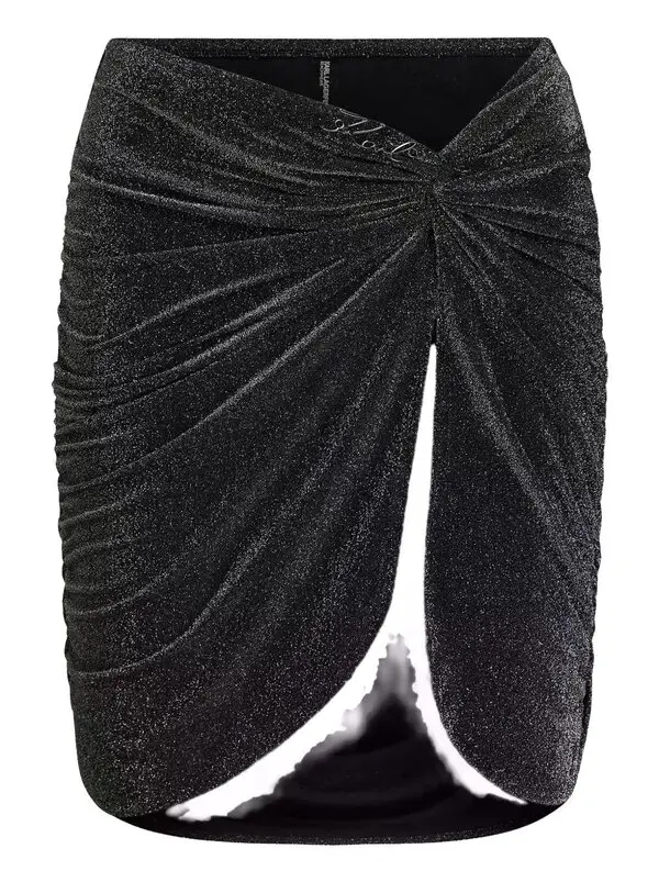 Karl Lagerfeld Metallic Skirt - Black