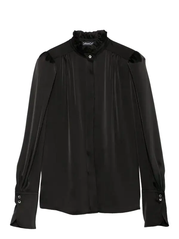 DRHOPE Ruffled Shirt - Blue