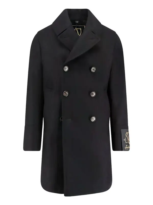 SEALUP Double-breasted Coat - Black
