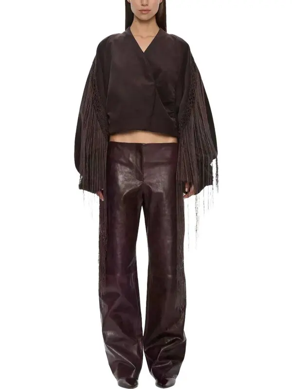 Christopher Esber Corduroy Cocoon Fringed Jacket - Brown