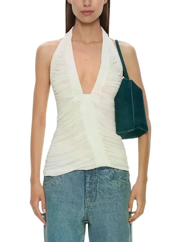 Christopher Esber Orion Ruffled Top - White