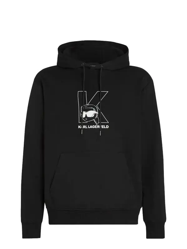 Karl Lagerfeld Ikon K-initial Hoodie - Black