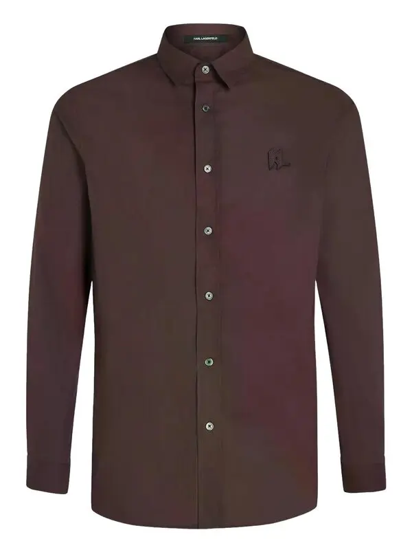Karl Lagerfeld Monogram-detail Shirt - Brown