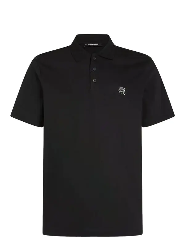 Karl Lagerfeld Ikon Polo Shirt - Black