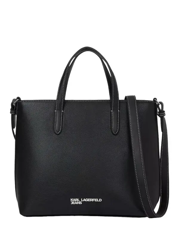 Karl Lagerfeld Mini Logo-print Tote - Black
