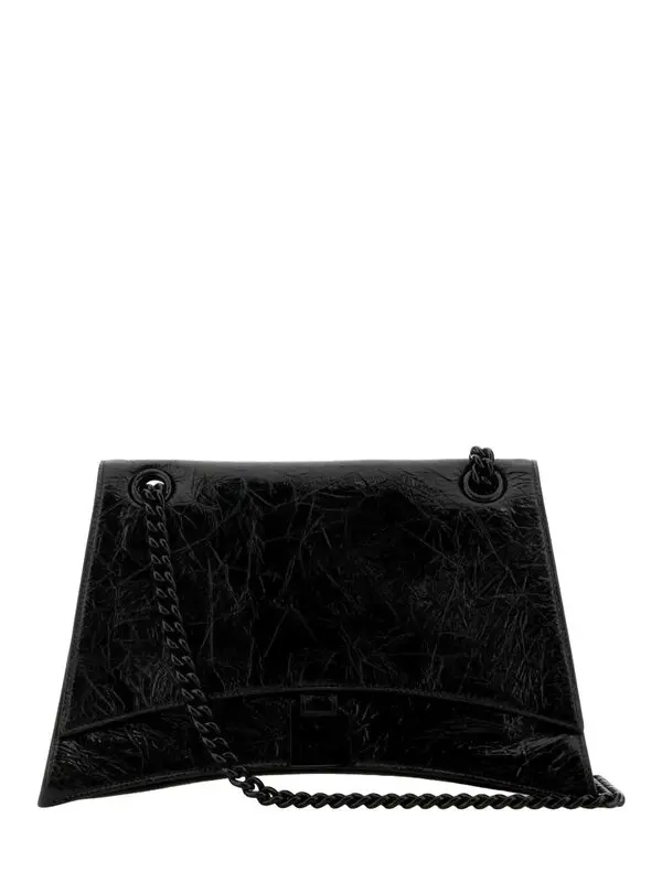 Balenciaga Medium Crush Shoulder Bag - Black