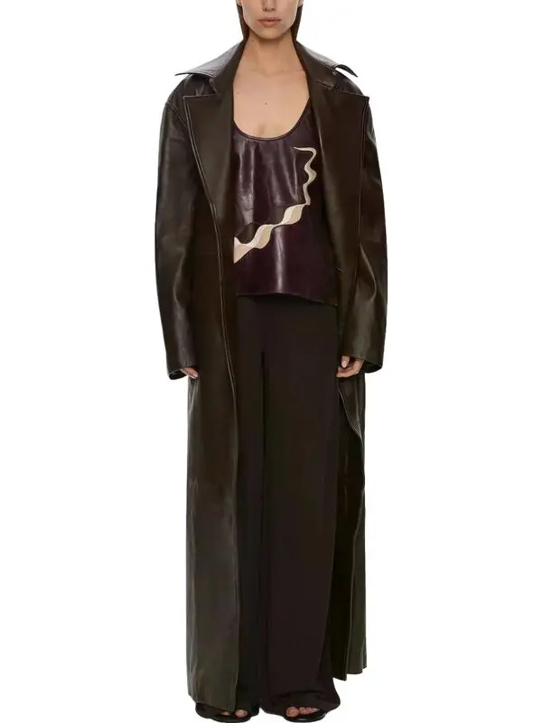 Christopher Esber Calais Leather Coat - Brown