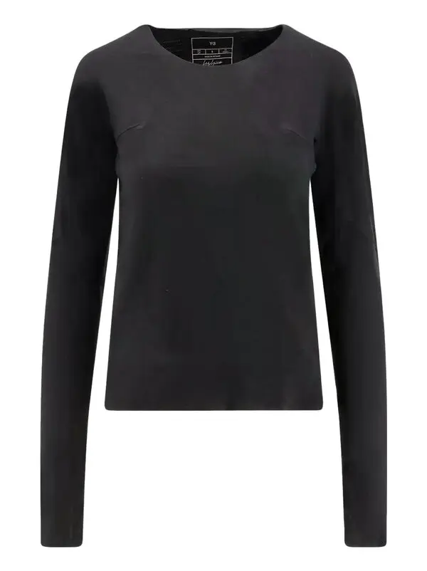 Y3 Logo-signature T-shirt - Black