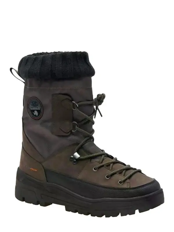 NAPAPIJRI Knitted-panel Boots - Brown